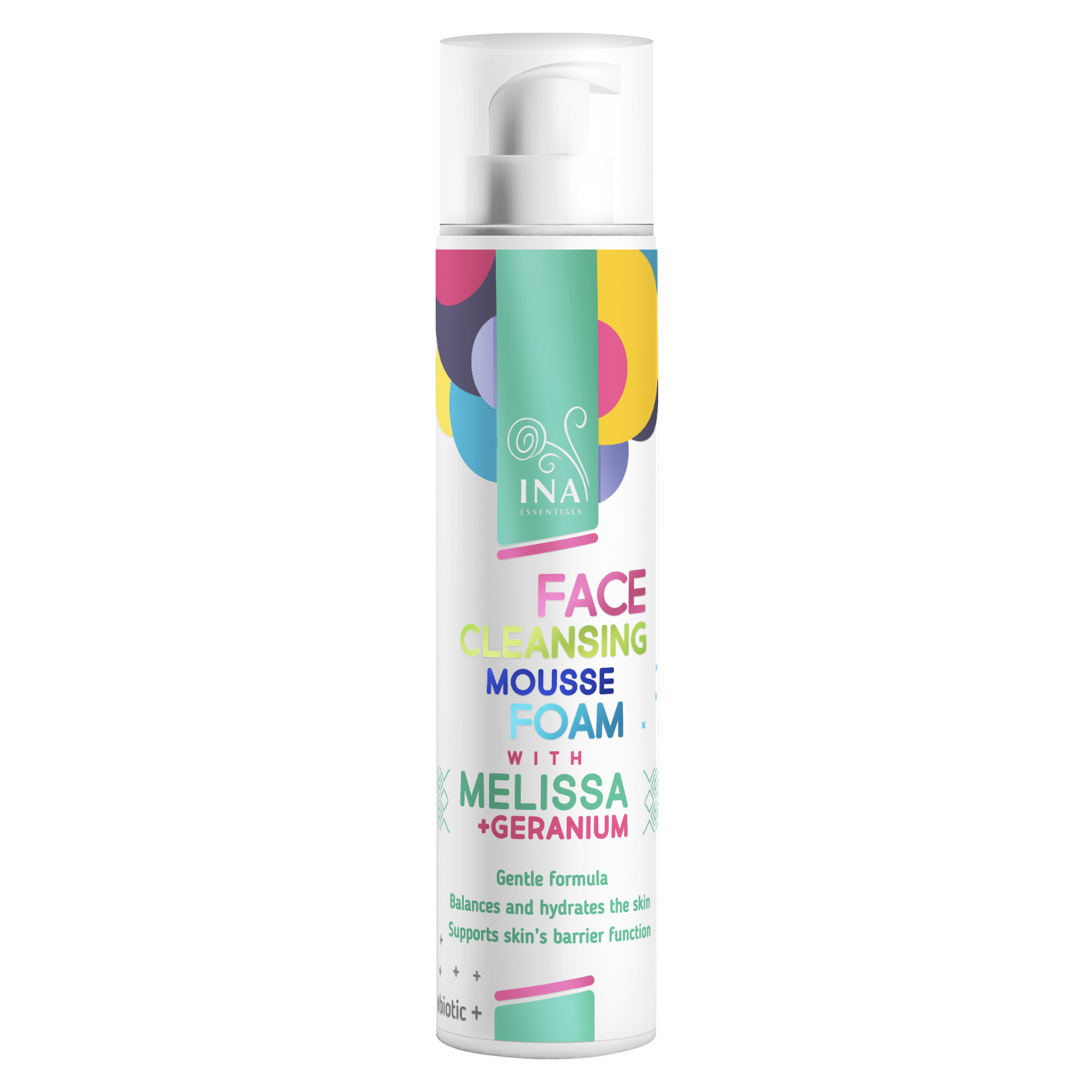 Natural Cleansing Foam for Face with Lemon Balm and Geranium - for eve ...