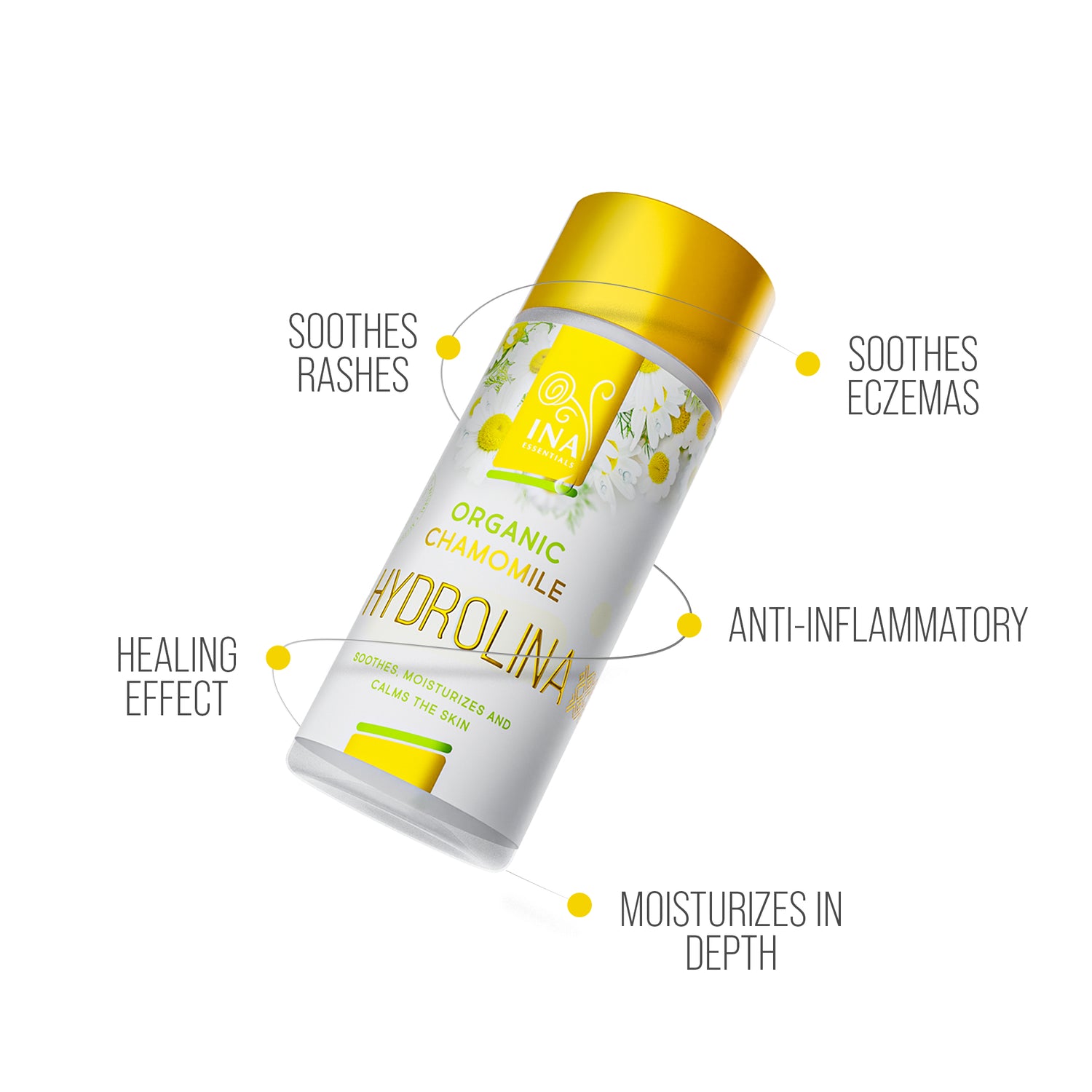 Organic Chamomile water - Hydrolina | Eczema | InaEssentials.UK